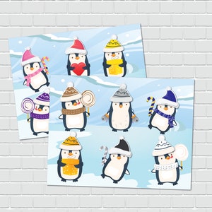 Penguins Color Matching, Winter Busy Book Page, Toddler Printable ...