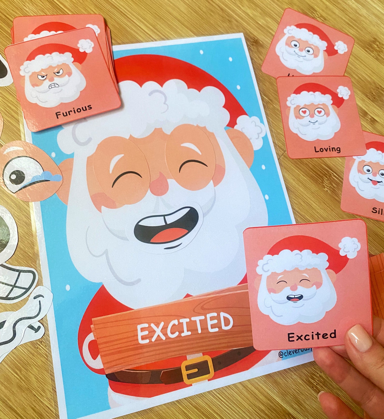Santa Emotions and Feelings Activity for Kids Christmas Busy - Etsy