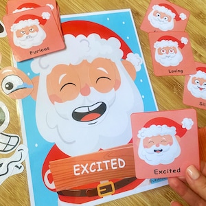 Santa Emotions and Feelings Activity for Kids, Christmas Busy Book ...