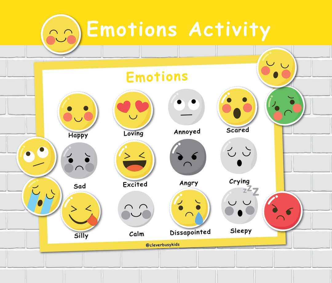 Emotions Matching Activity for Kids, Preschool Printable Activity ...