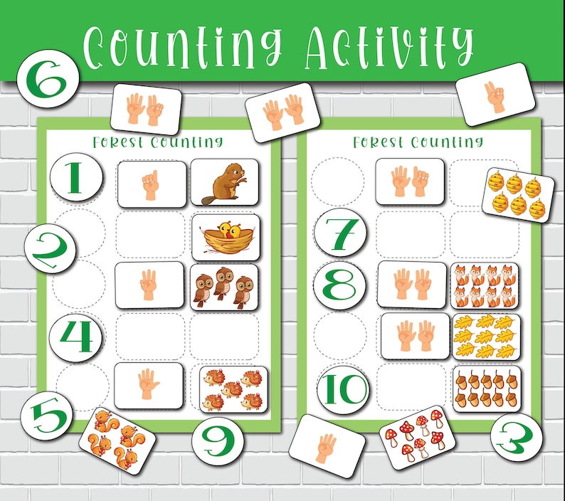 Forest Busy Book Toddler Learning Binder Preschool Worksheets - Etsy