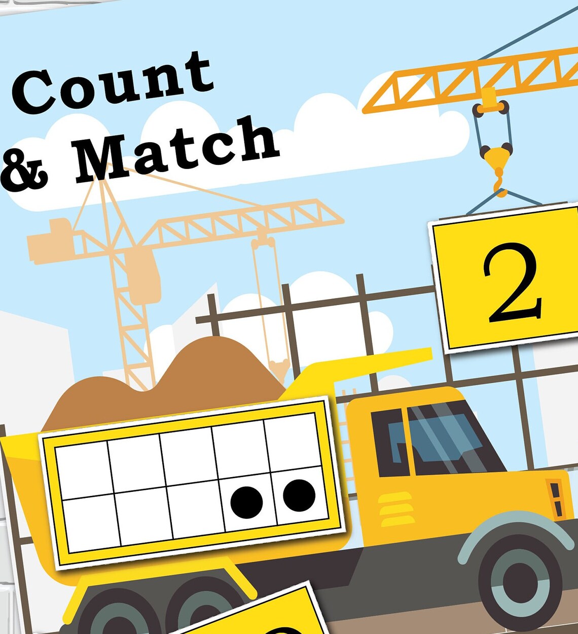 Counting Construction Activity Preschool Math Busy Book - Etsy