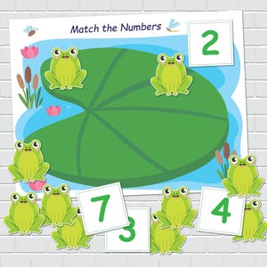 Frog Pond Counting Activity, Matching Numbers, Spring Busy Book ...