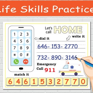 Phone Number and Address Activity About Me Printable Preschool Activity ...