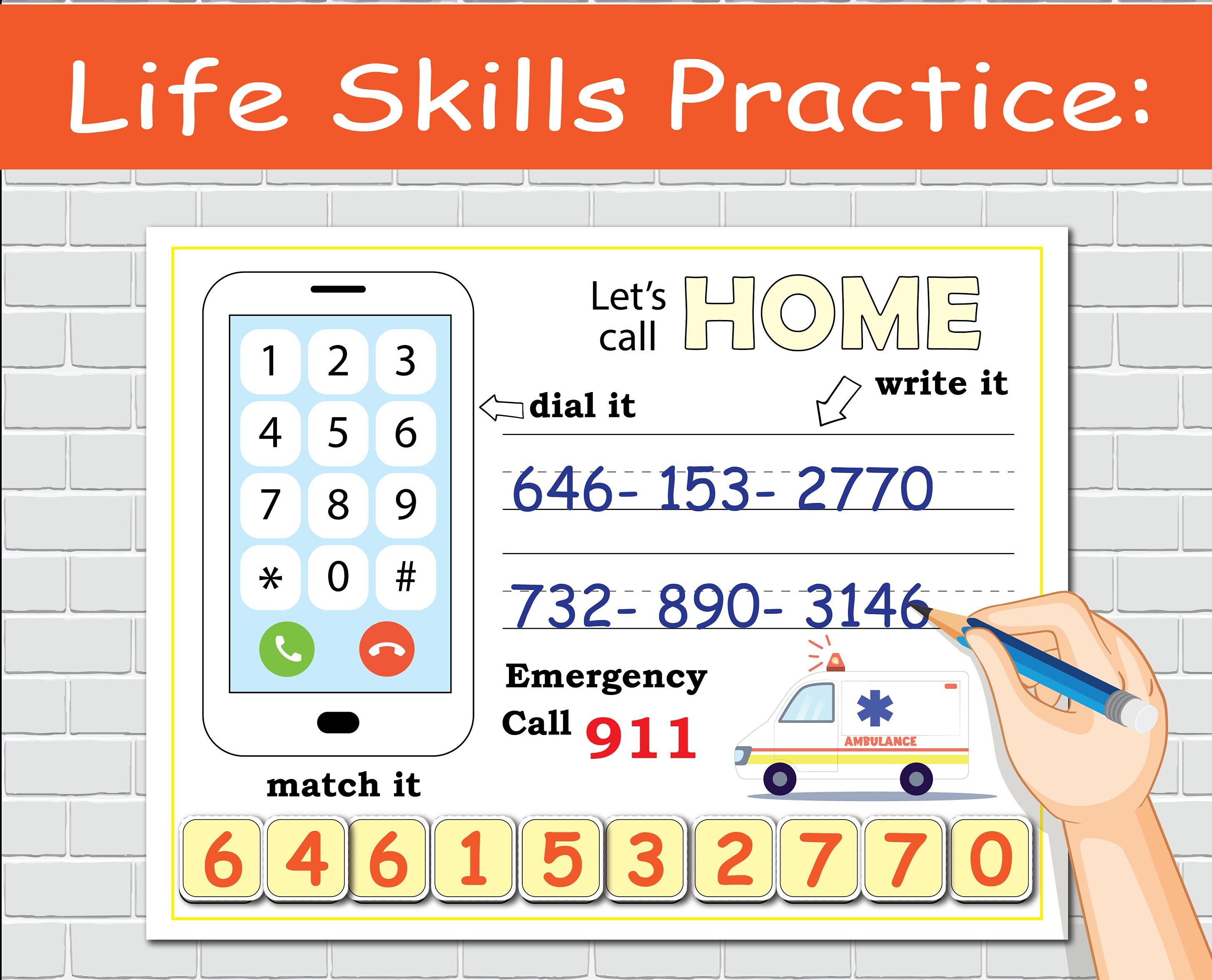 Phone Number and Address Activity About Me Printable Preschool - Etsy