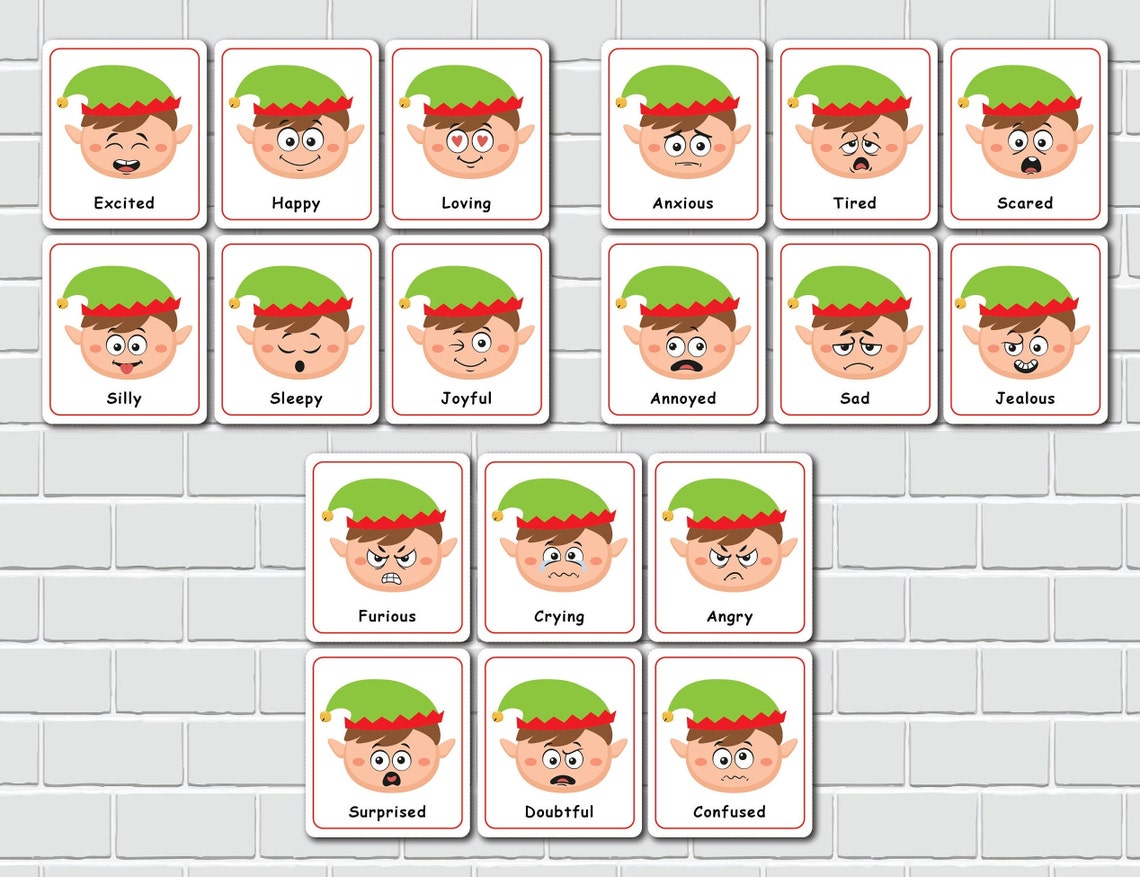 Christmas Emotions Activity for Kids Preschool Feelings - Etsy