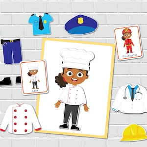 Community Helpers Dress up Preschool Printable Worksheets Professions ...