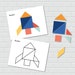 Transportation Theme Printable Tangrams Puzzle Activity for Preschool ...