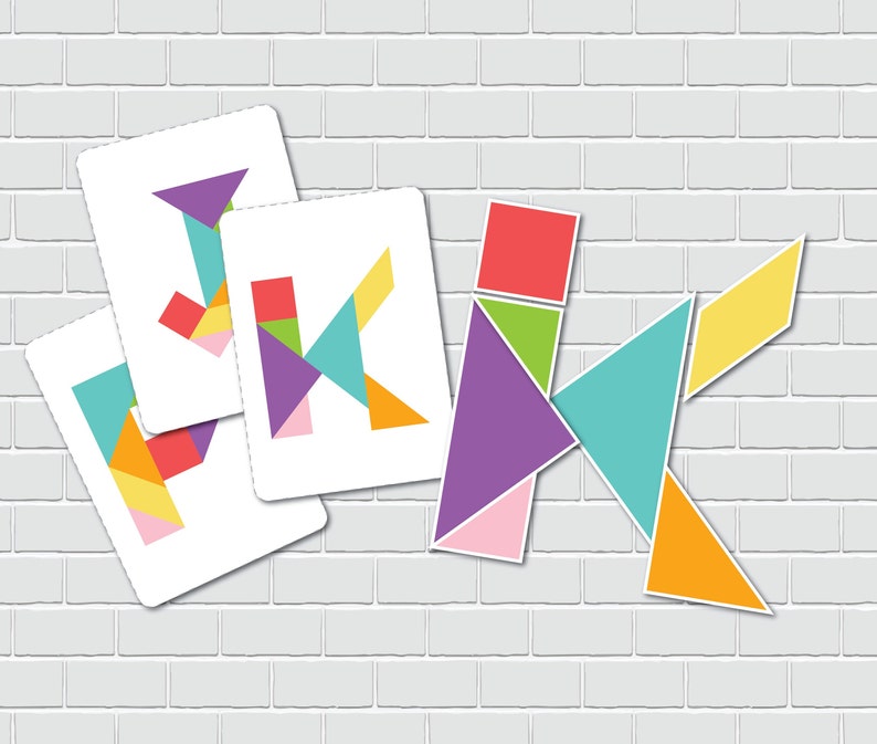 Alphabet Tangrams ABC Puzzle for Preschool and Kindergarten - Etsy