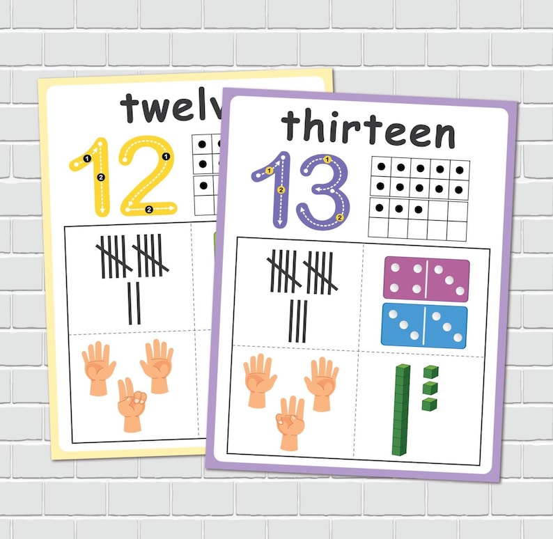 Number Sense Posters 1-20. Preschool Math Activities, Number ...