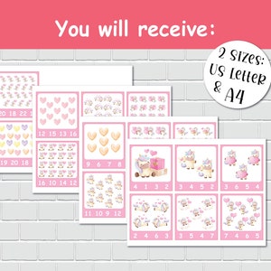 Unicorns Clip and Count, Counting Activity, Preschool Learning ...