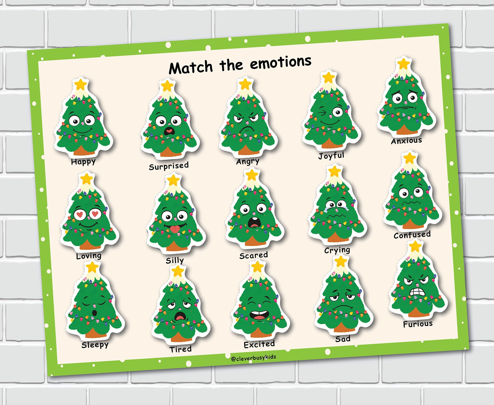 Christmas Tree Emotions Activity for Kids, Preschool Printables ...