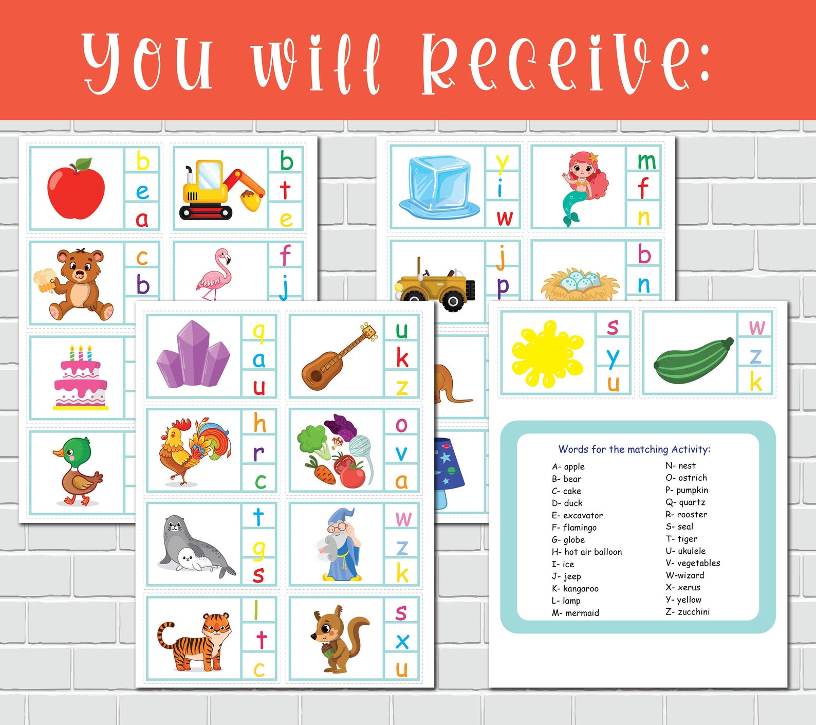Alphabet Matching Activities for Preschool. ABC/ Letter Learning Busy ...