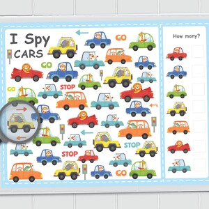 I Spy Activity Transportation Theme, Kids Look and Find Counting Game ...