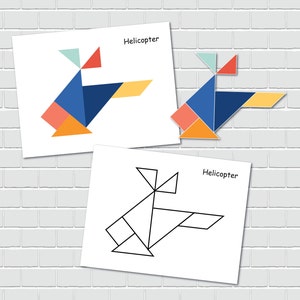 Transportation Theme Printable Tangrams Puzzle Activity for Preschool ...