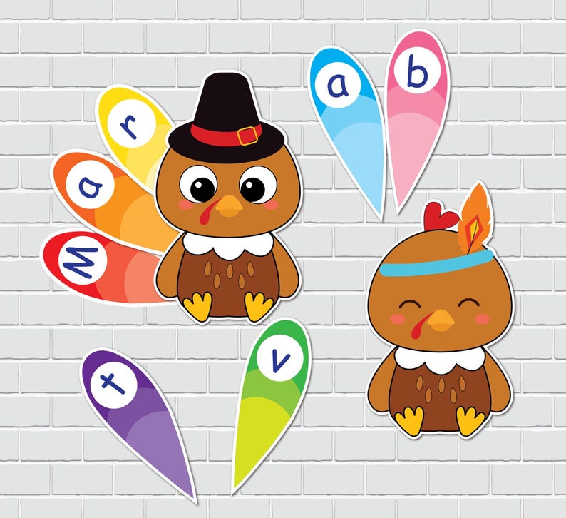 Turkey Name Craft: Thanksgiving Printables, Letter Recognition Activity ...