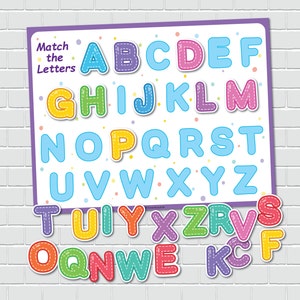 Alphabet Matching Activity, Busy Book Page, Learning Binder, Homeschool ...