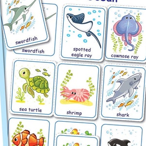 Ocean Animals Busy Book Pages, Matching Activity, Toddler Learning ...