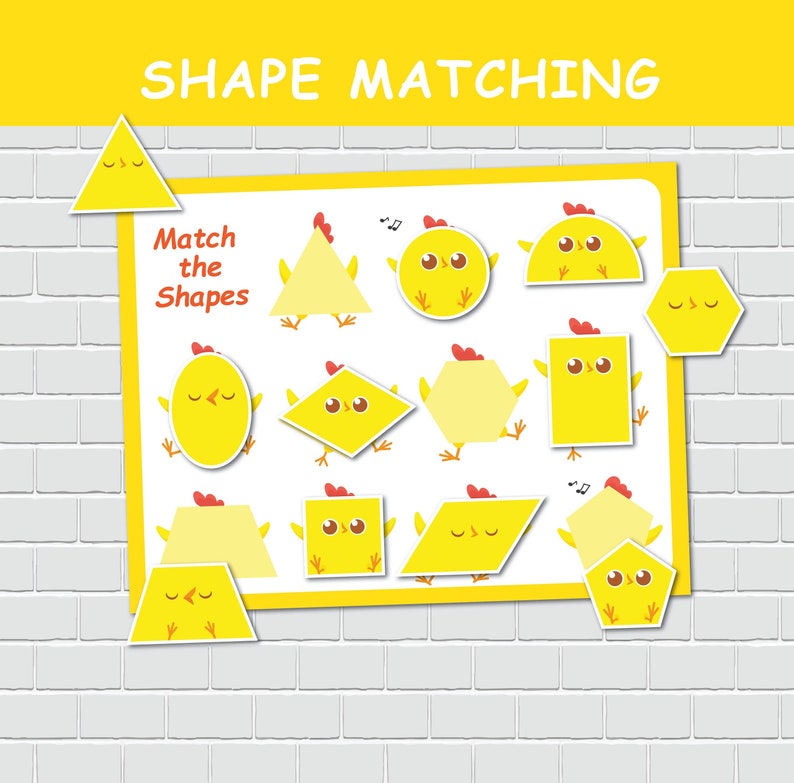 Shape Matching Activity, 2D Shapes, Farm Busy Book Page, File Folder ...