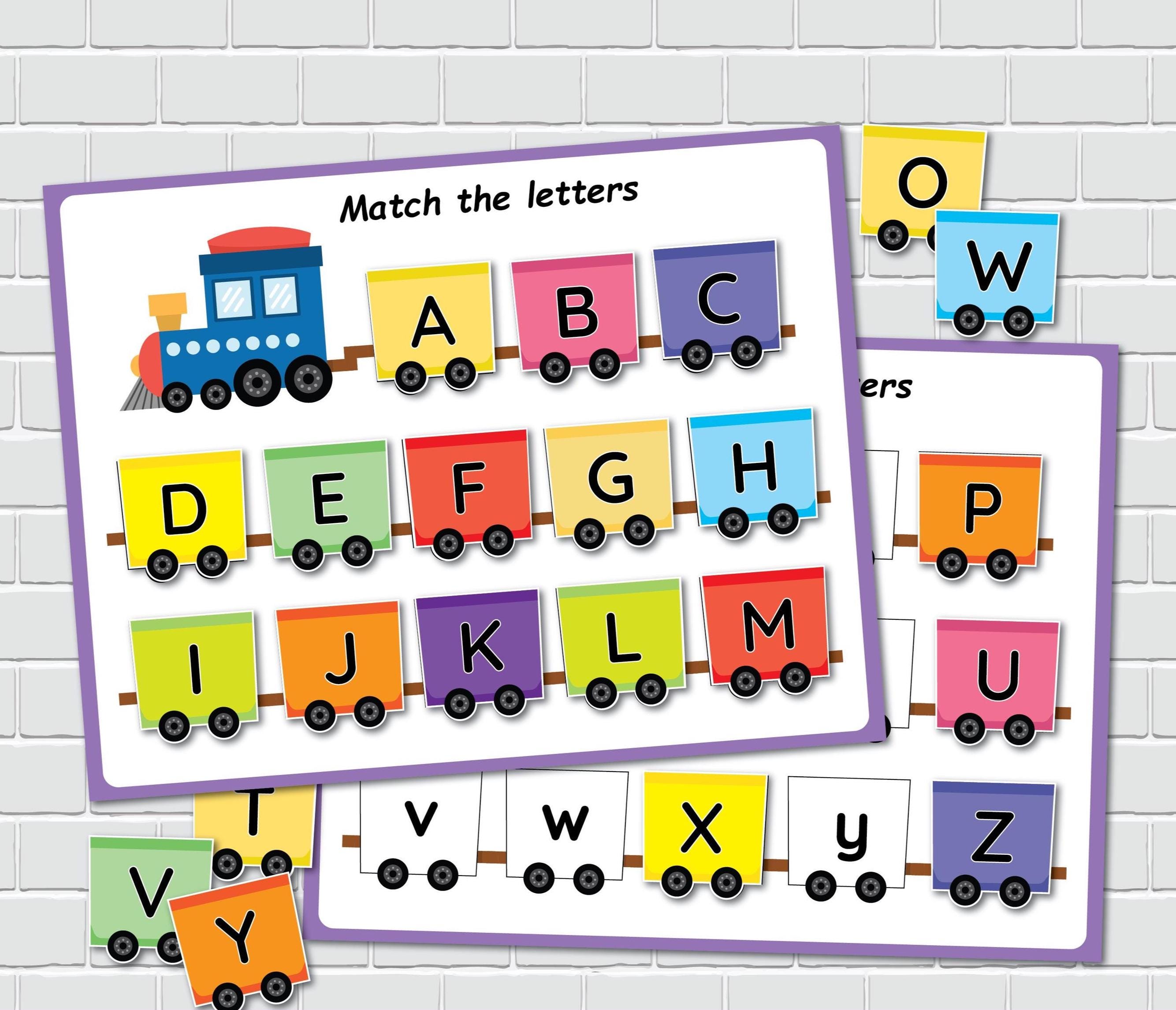 Train ABC Matching Activity, Alphabet Busy Book, Preschool Learning ...