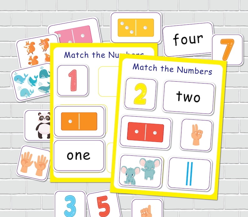 Matching Numbers 1-20 Activity. Counting Game, Preschool Math, Number ...