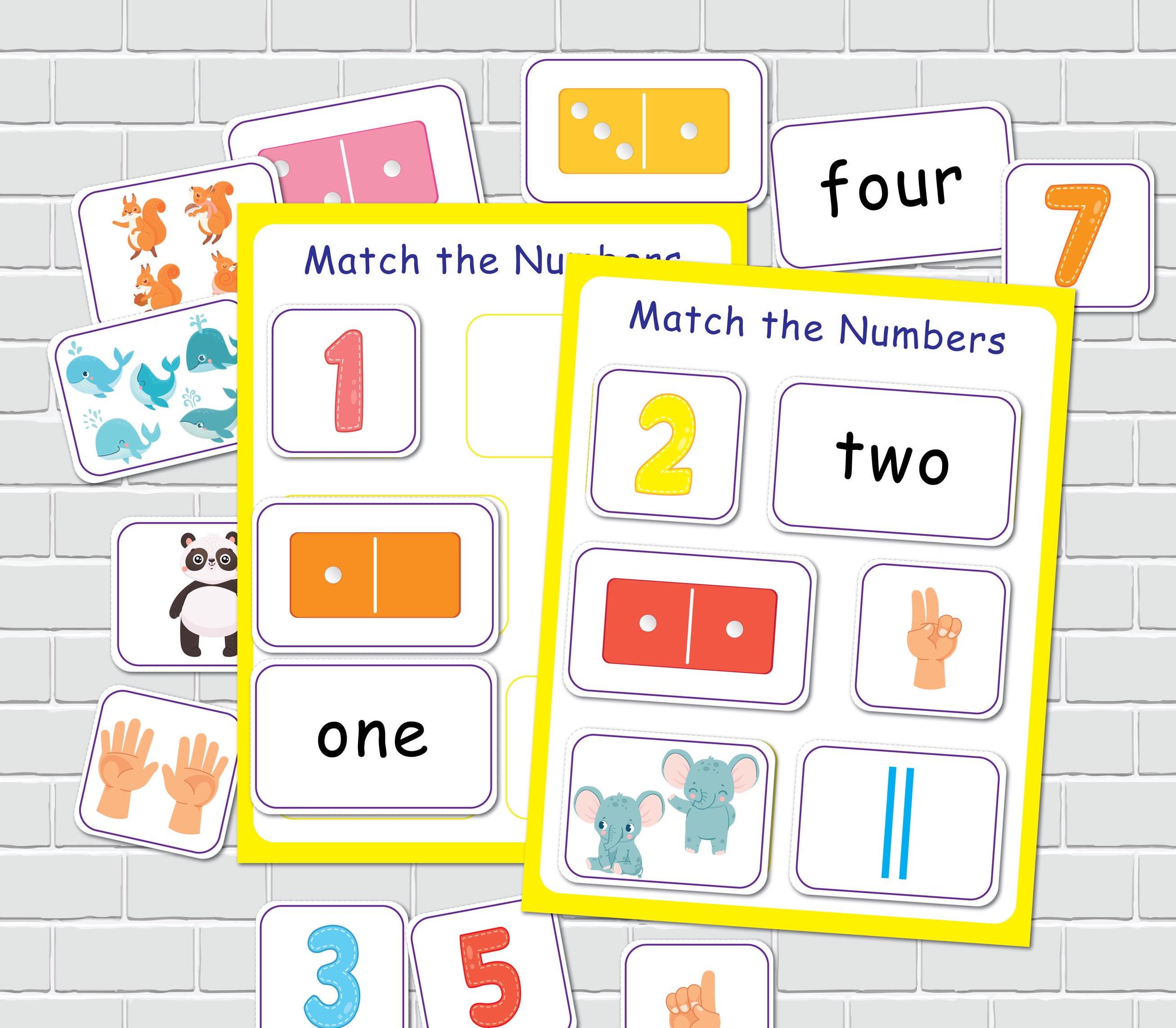 Matching Numbers 1-20 Activity. Counting Game, Preschool Math, Number ...