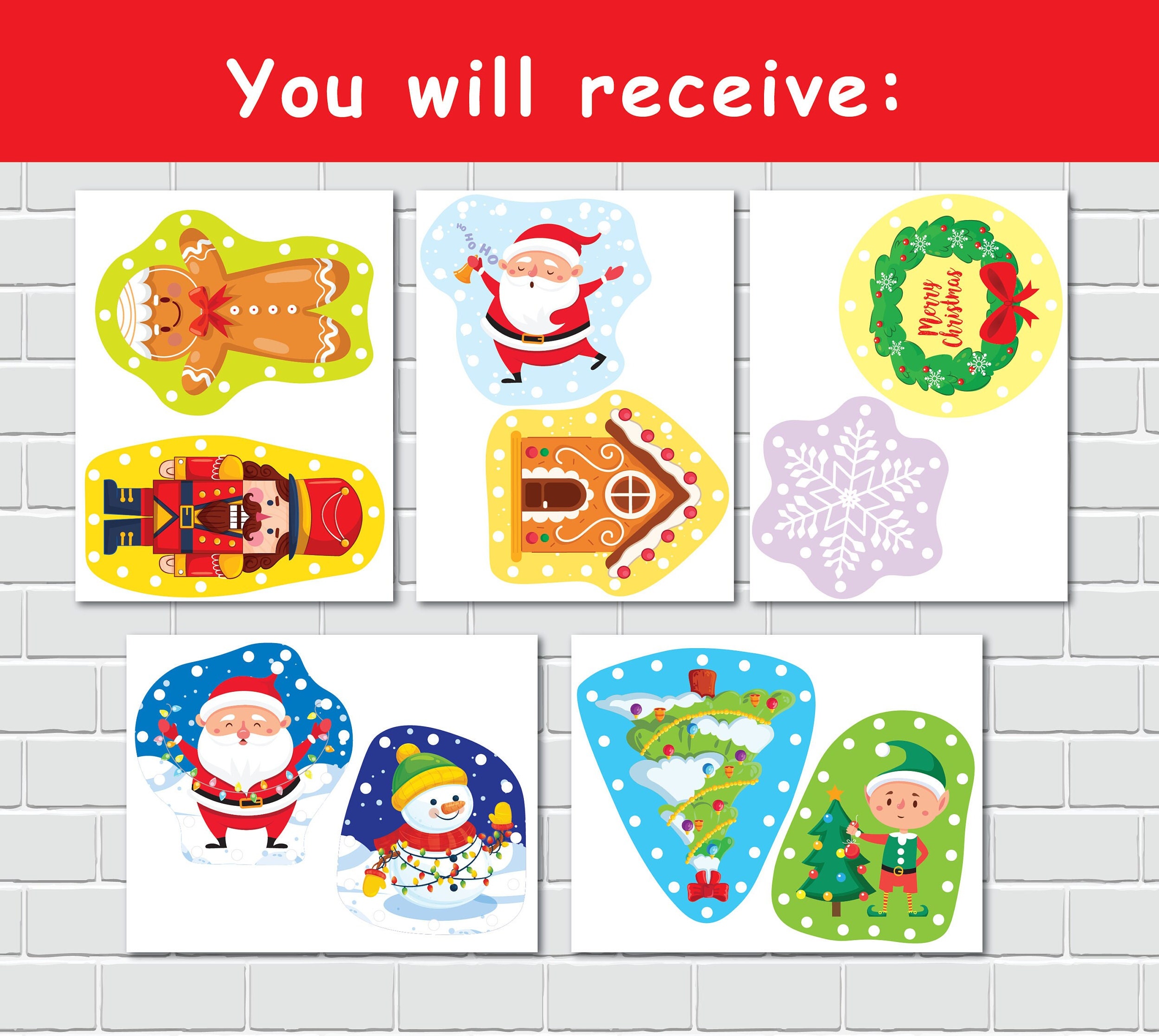 Christmas Lacing Cards, Preschool Fine Motor Skills Activity, Toddler ...