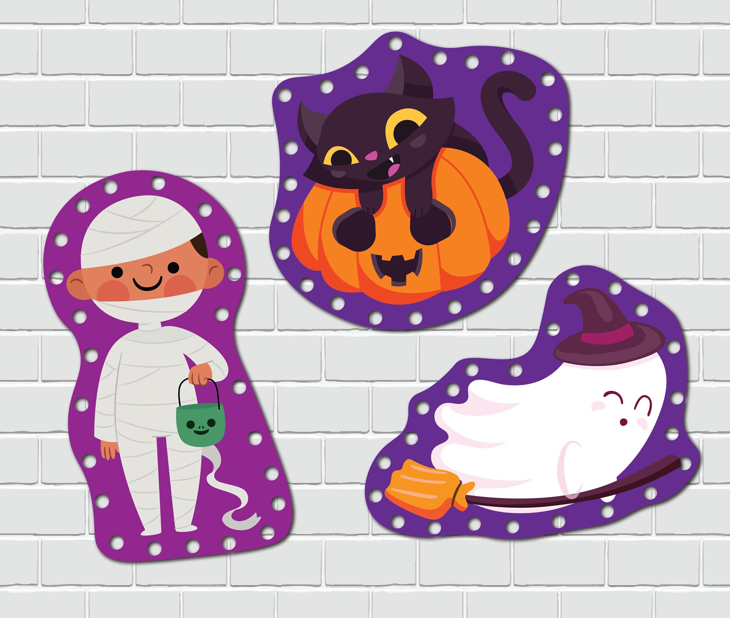 Halloween Lacing Cards Preschool Fine Motor Skill Activity - Etsy