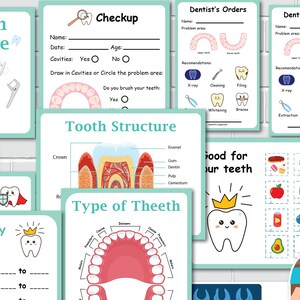 Dentist Dramatic Play, Dental Office Pretend Play, Printable Dramatic ...