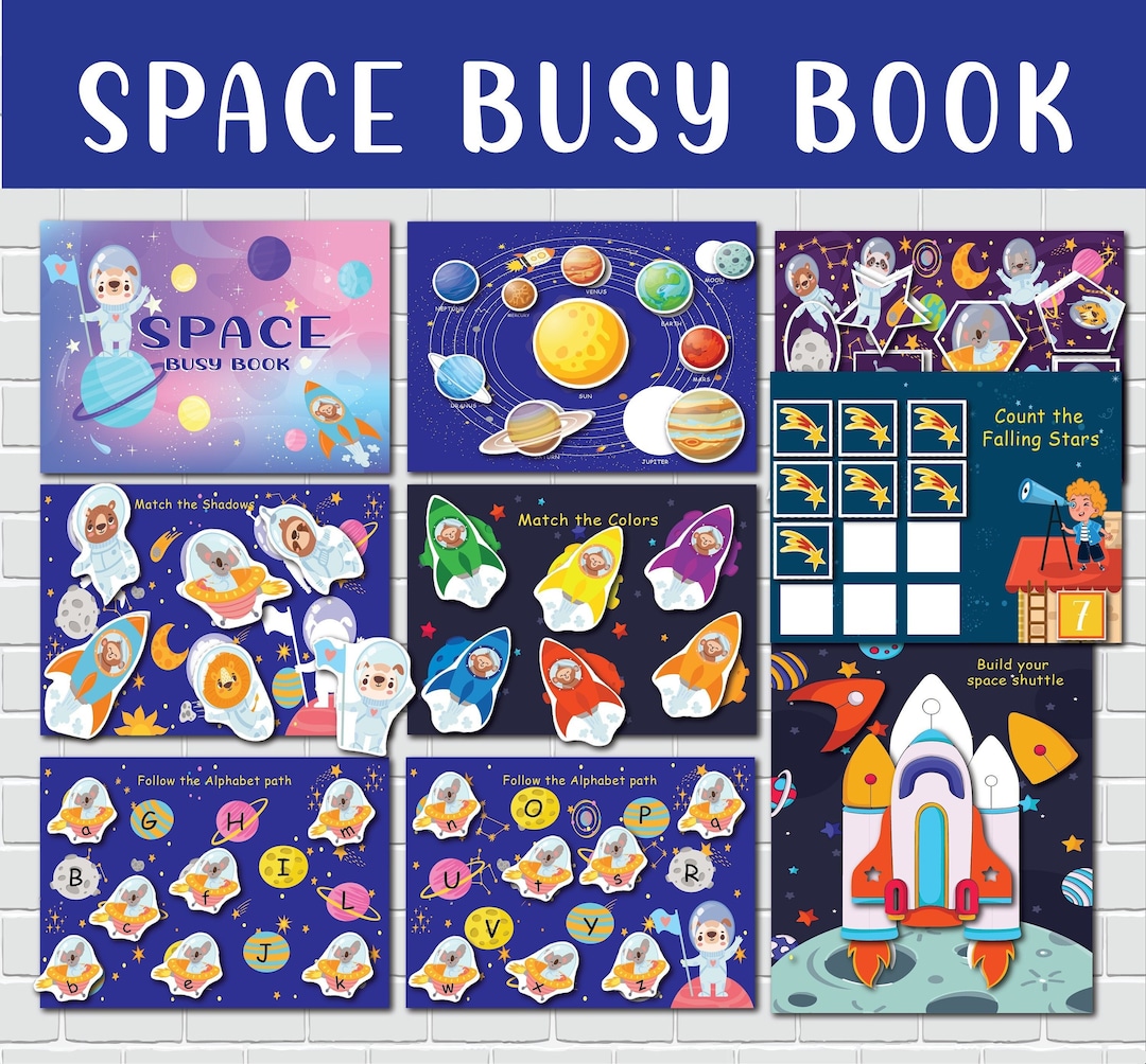 Outer Space Busy Book Solar System Learning Binder Preschool Busy ...