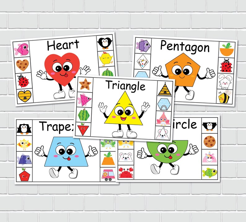Shapes Clip Cards, 2D Shapes Printable Activities, File Folder Games ...