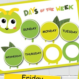 Days of the Week Printable Activity for Kids. Circle Time Learning ...
