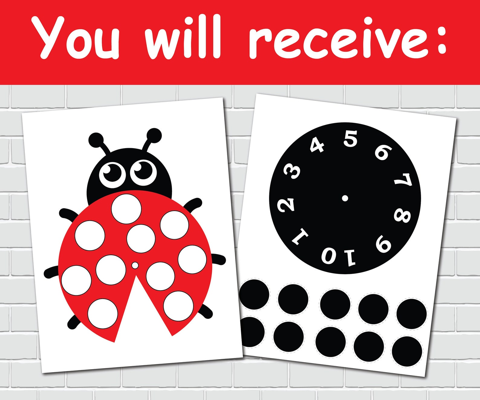 Count and Match Ladybug Printable Activity for Toddlers - Etsy Canada