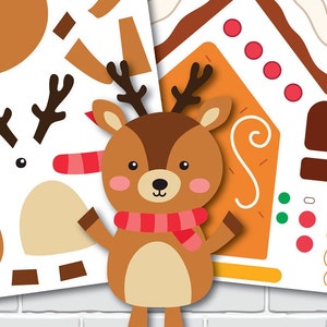 Christmas Cut Out and Glue Activity for Kids. Preschool Cutting ...