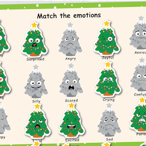 Christmas Tree Emotions Activity for Kids, Preschool Printables ...