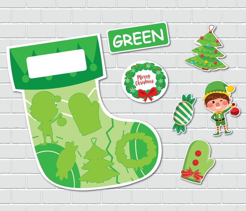 Christmas Color Matching Activity, Color Sorting Game for Kids, Toddler ...