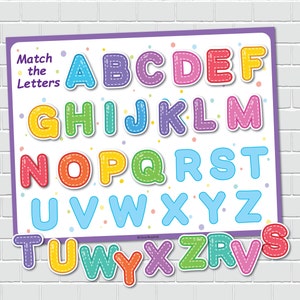 Alphabet Matching Activity, Busy Book Page, Learning Binder, Homeschool ...