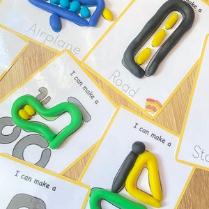 Play Doh Mats, Transportation Visual Cards, Printable Play Dough ...