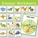 Dinosaur Busy Book Pages for Toddler. Kindergarten Learning - Etsy