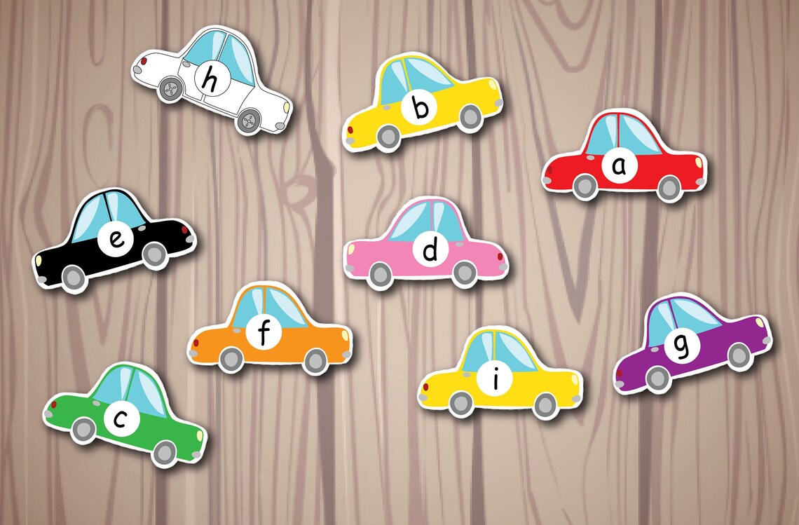 Cars Alphabet Matching Activity ABC Busy Book Pages Toddler - Etsy