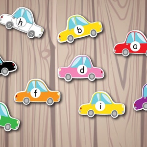 Cars Alphabet Matching Activity ABC Busy Book Pages Toddler Learning ...