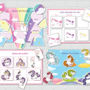 Unicorn Busy Book, Preschool Learning Binder, Toddler Printable ...