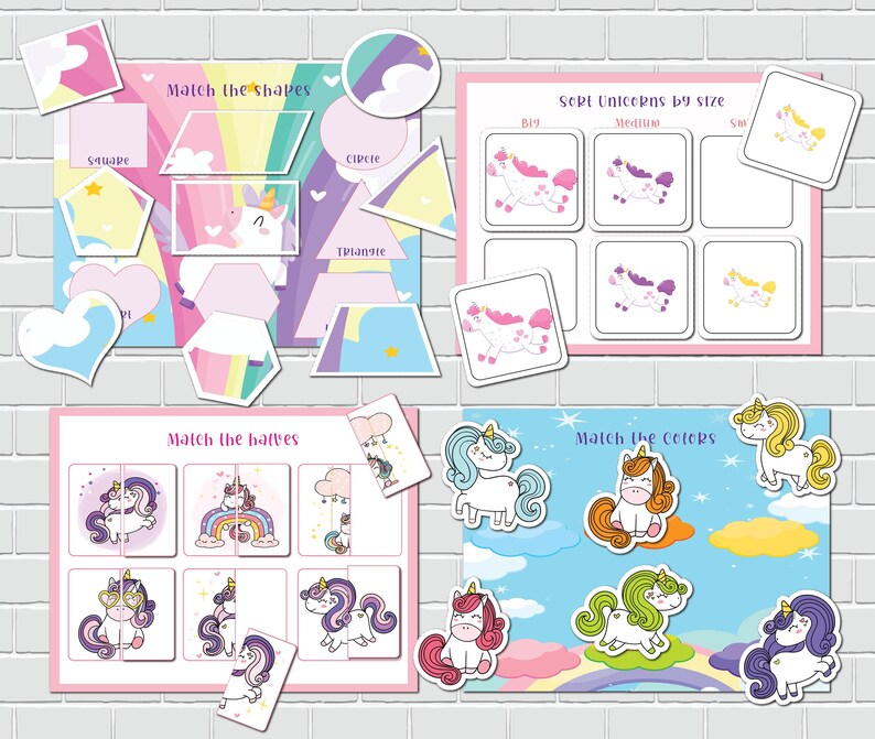 Unicorn Busy Book Preschool Learning Binder Toddler - Etsy