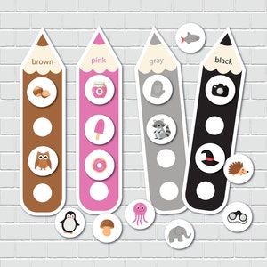 Colors Matching Activity, Montessori Materials, Toddler Printable ...