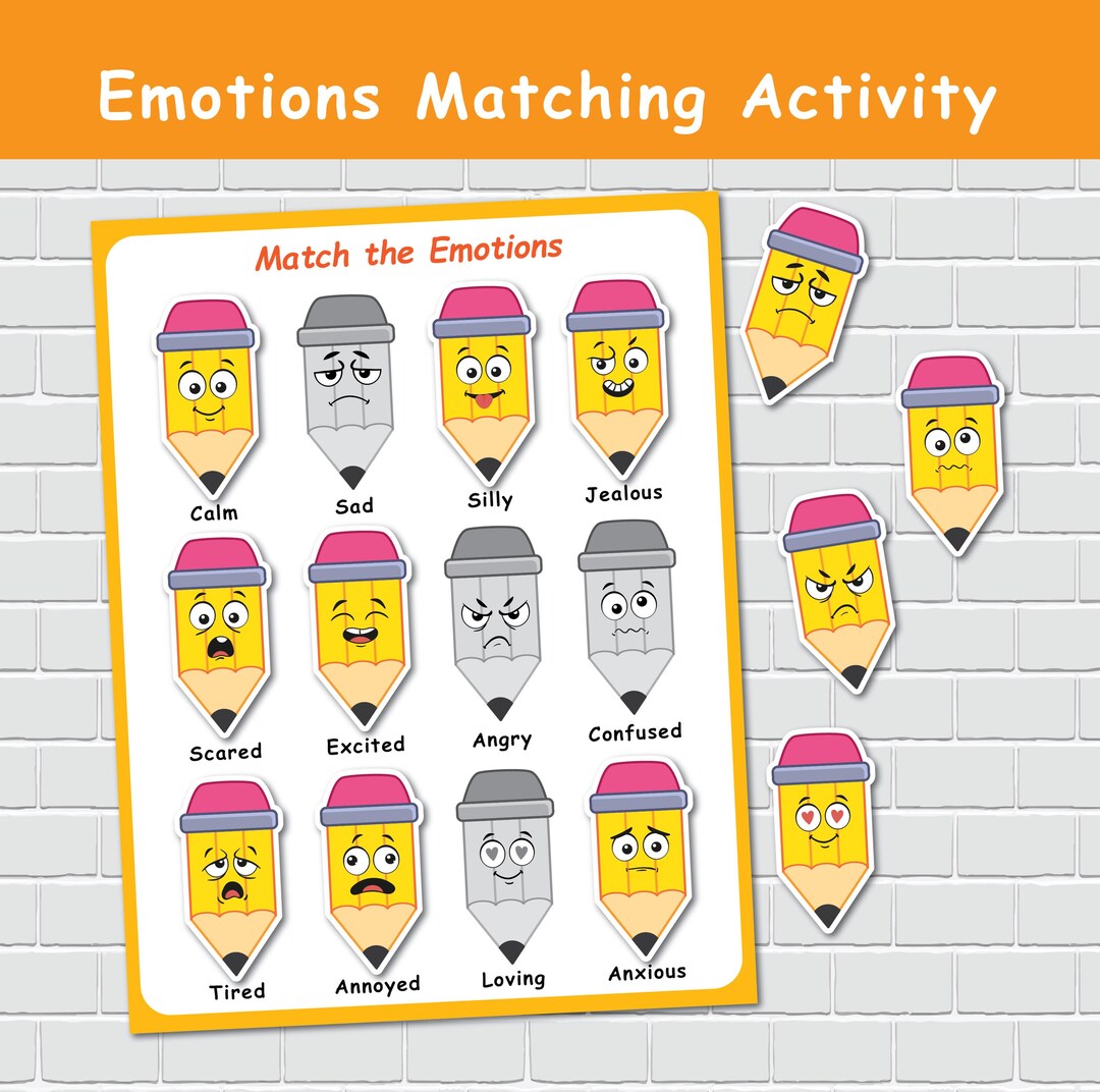Pencils Emotions Activity for Kids, Preschool Feelings Printables ...