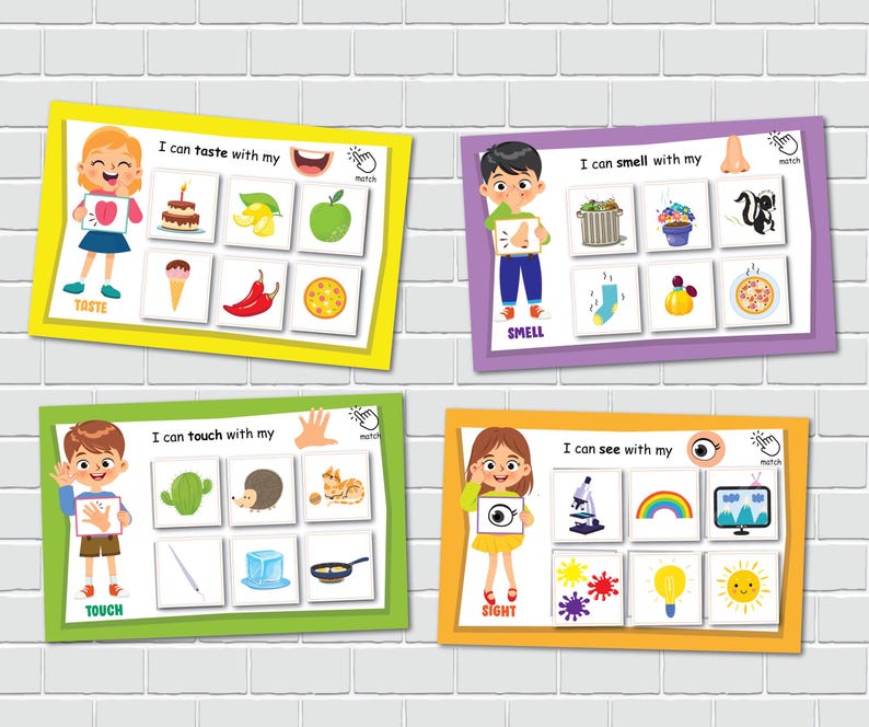 Five Senses Sorting Mats, Printable Activity, 5 Senses Sorting ...