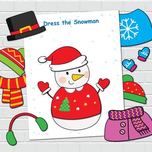 Snowman Dress up Printabe Activity. Preschool Printable Worksheets ...