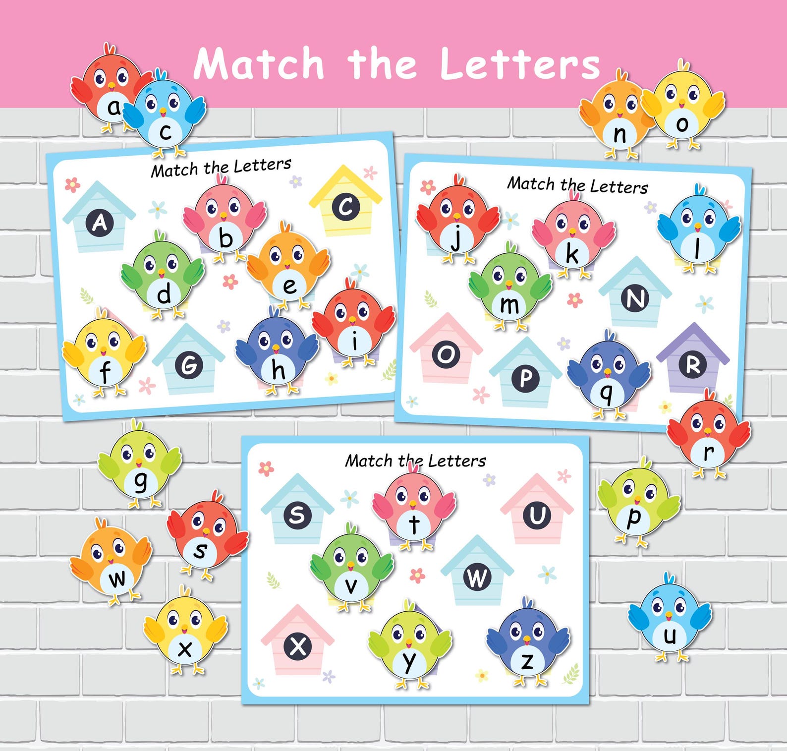 ABC Matching Game: Preschool Alphabet Learning Activity (digital ...