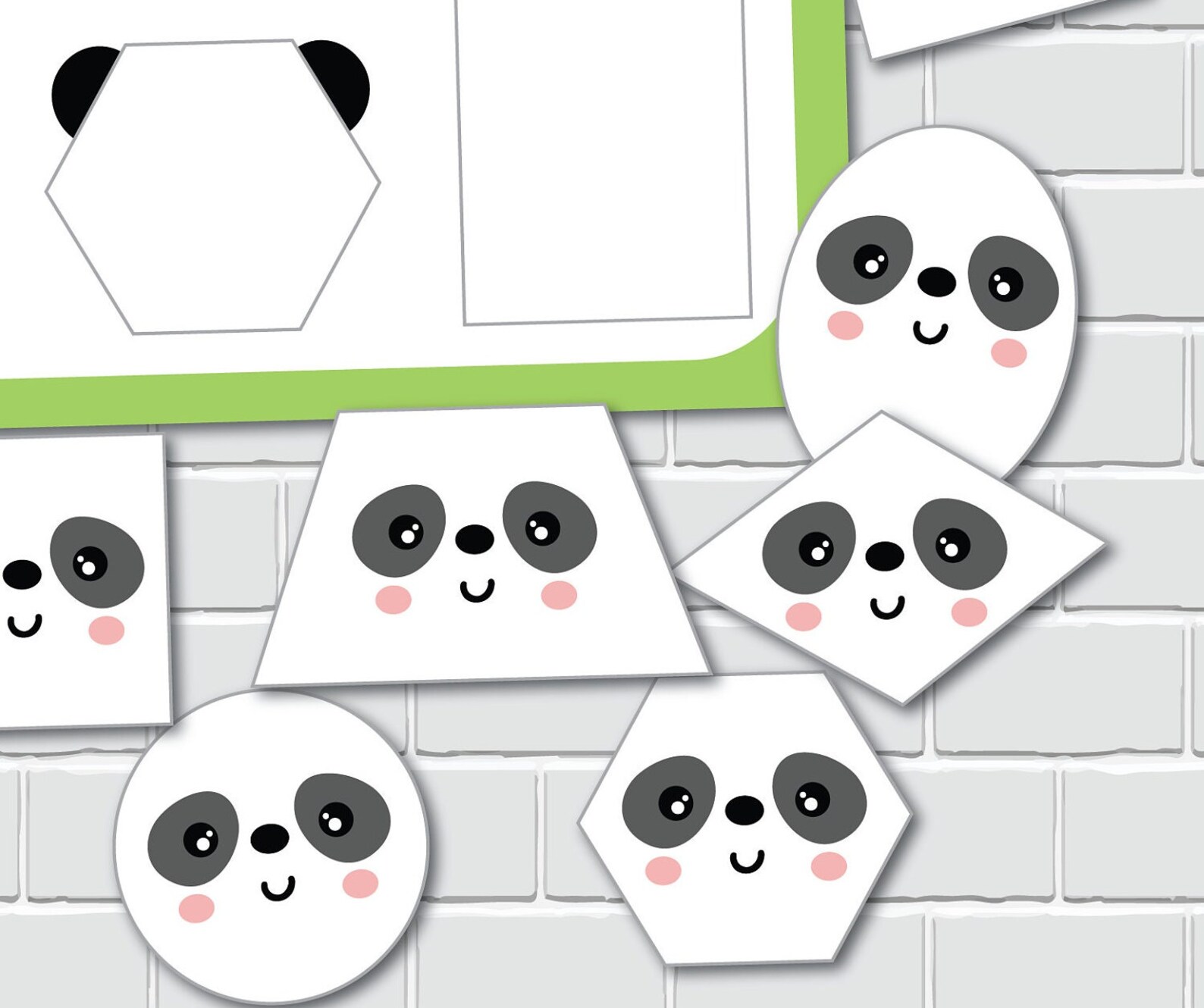 Panda Shape Matching Activity, 2D Shapes, Busy Book Page, File Folder ...