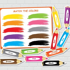 Colors Matching Activities for Kids, Toddler Printable, Preschool Busy ...